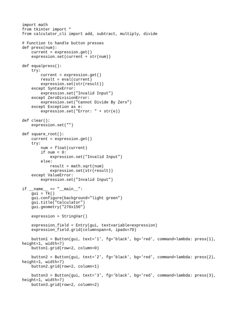 Calculator Combined - Py | Download Free PDF | Mathematics | Arithmetic Calculator Combined - Py | Download Free PDF | Mathematics | Arithmetic