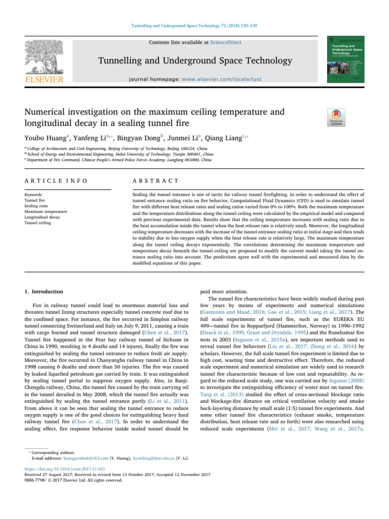 Numerical Investigation On The Maximum Ceiling Temperature and | PDF | Viscosity | Temperature