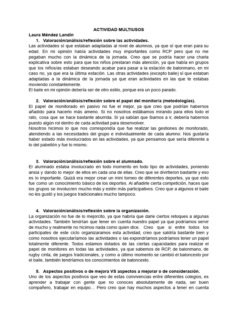 ACTIVIDAD MULTIUSOs | PDF