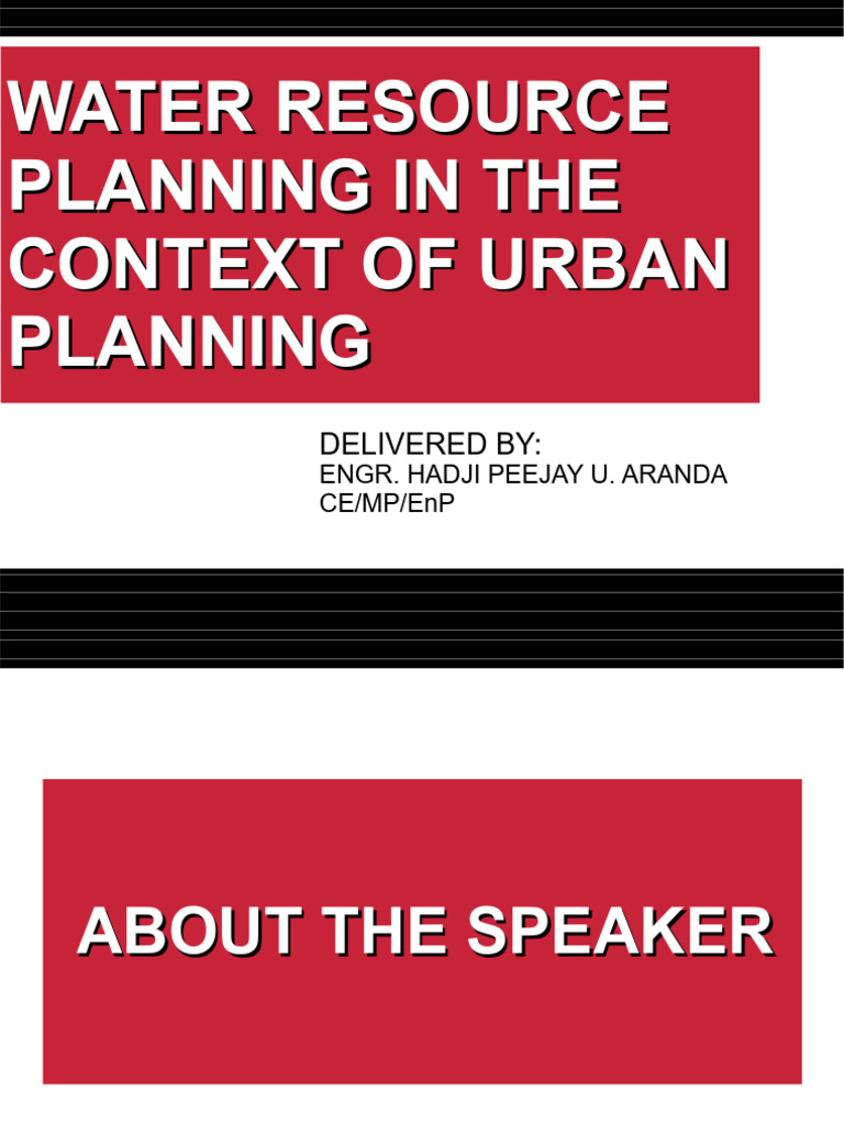 Urban Water Resource Planning Guide | PDF | Water Resources | Green ...