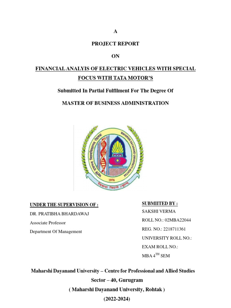 Sakshi Verma Final Download Free Pdf Electric Vehicle Hybrid Electric Vehicle 
