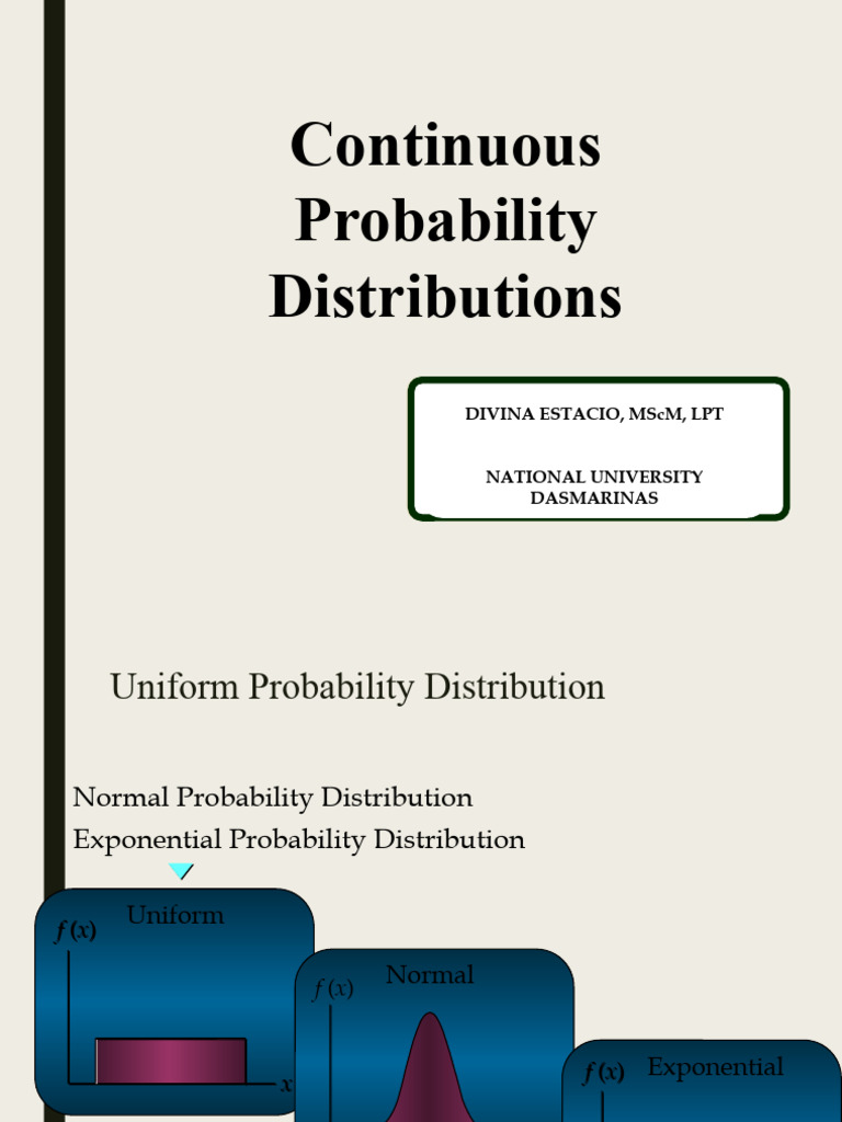 Continuous Probability Distributions | Download Free PDF | Probability Distribution | Random ...