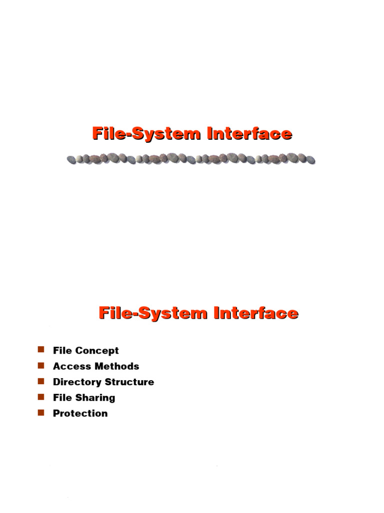L13 File System Interface | PDF | Computer File | File System