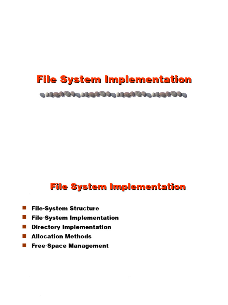 L14 File System Implementation | PDF | File System | Computer File