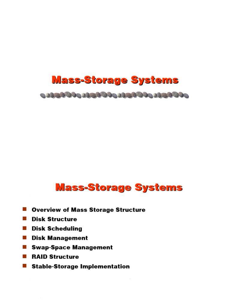 L12-Mass-Storage Systems | PDF | Computer Data Storage | Hard Disk Drive
