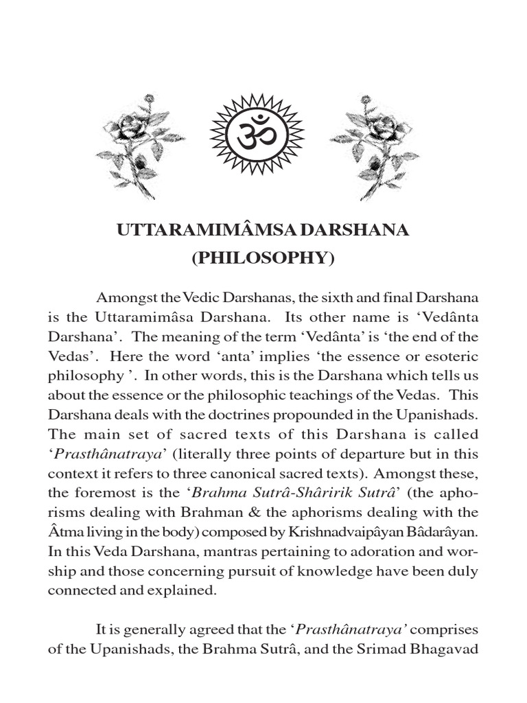 VEDANTA DARSHANA | PDF | Vedanta | Hindu Philosophy