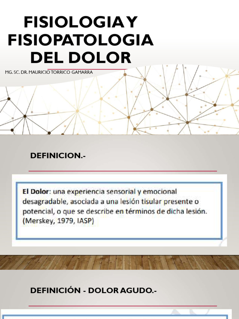 FISIOLOGIA Y FISIOPATOLOGIA DEL DOLOR | PDF | Dolor | Neurociencia