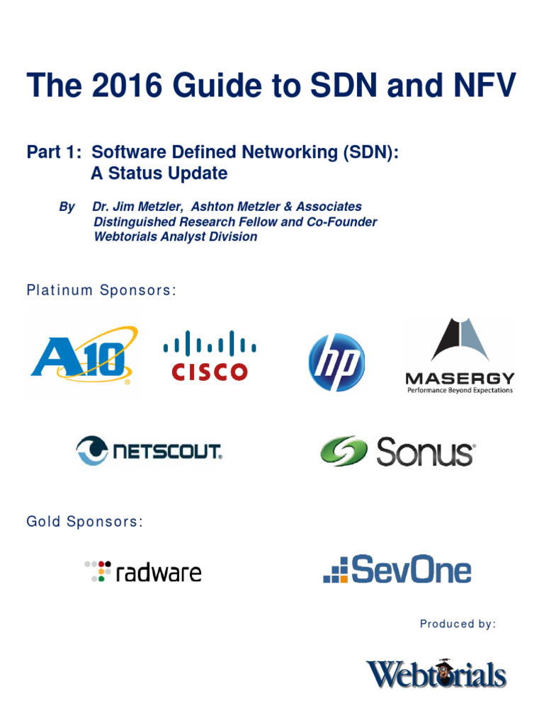 2016 Guide To SDN and NFV-Part 1 | PDF | Computer Network | Cloud Computing