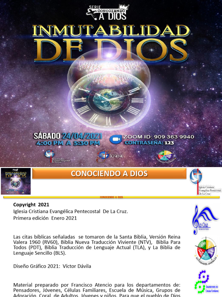 CAD13 - LA INMUTABILIDAD DE DIOS - He 13,8 | PDF | Vida eterna ...