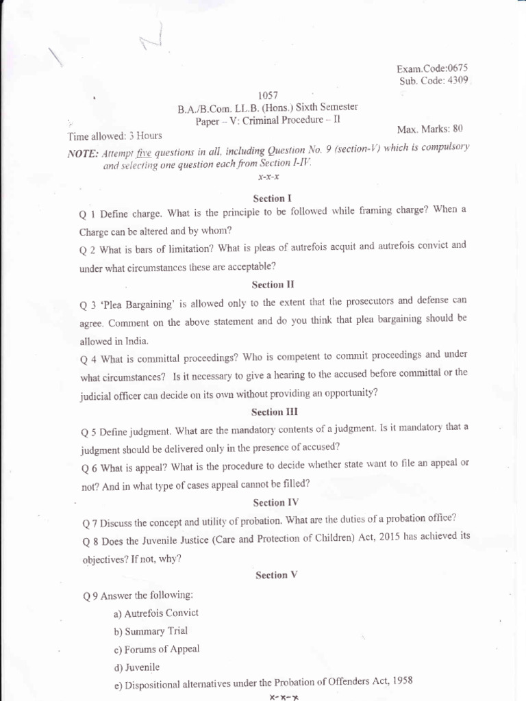 Criminal procedure-ii 4309 | PDF | Judgment (Law) | Double Jeopardy