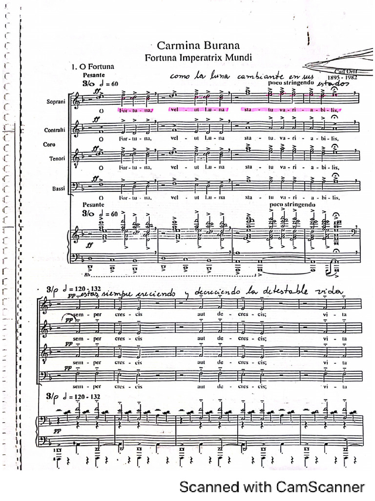 Carmina Burana coro | PDF