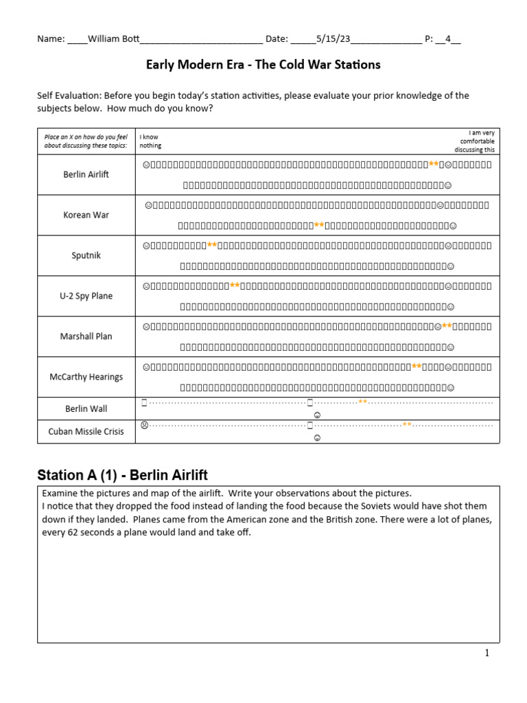 Cold War Stations Student Handout | Download Free PDF | Sputnik 1 ...