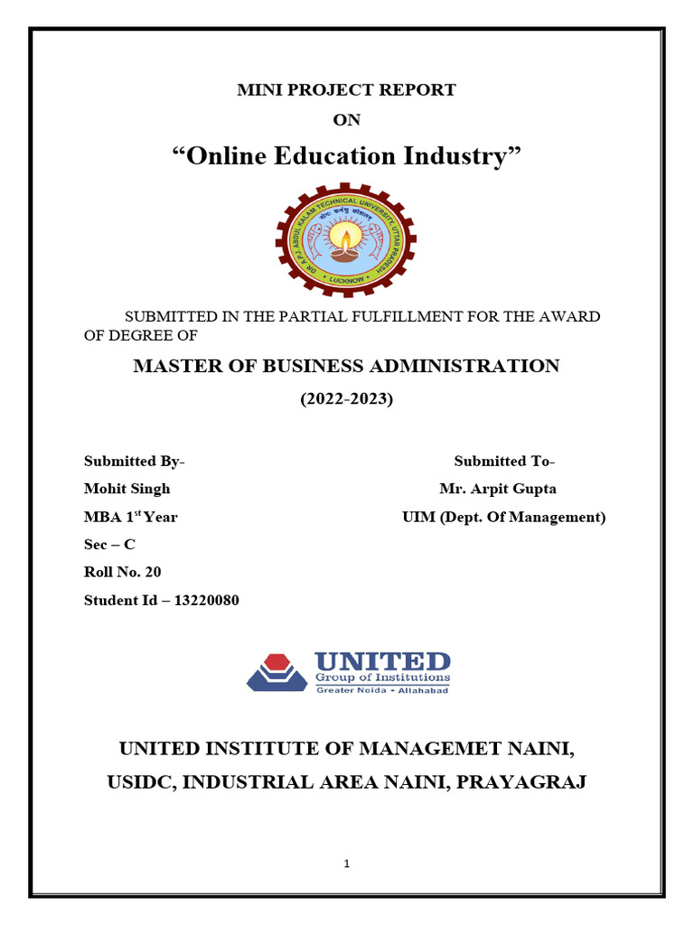 Mini Project (2) Report | PDF | Educational Technology | Distance Education