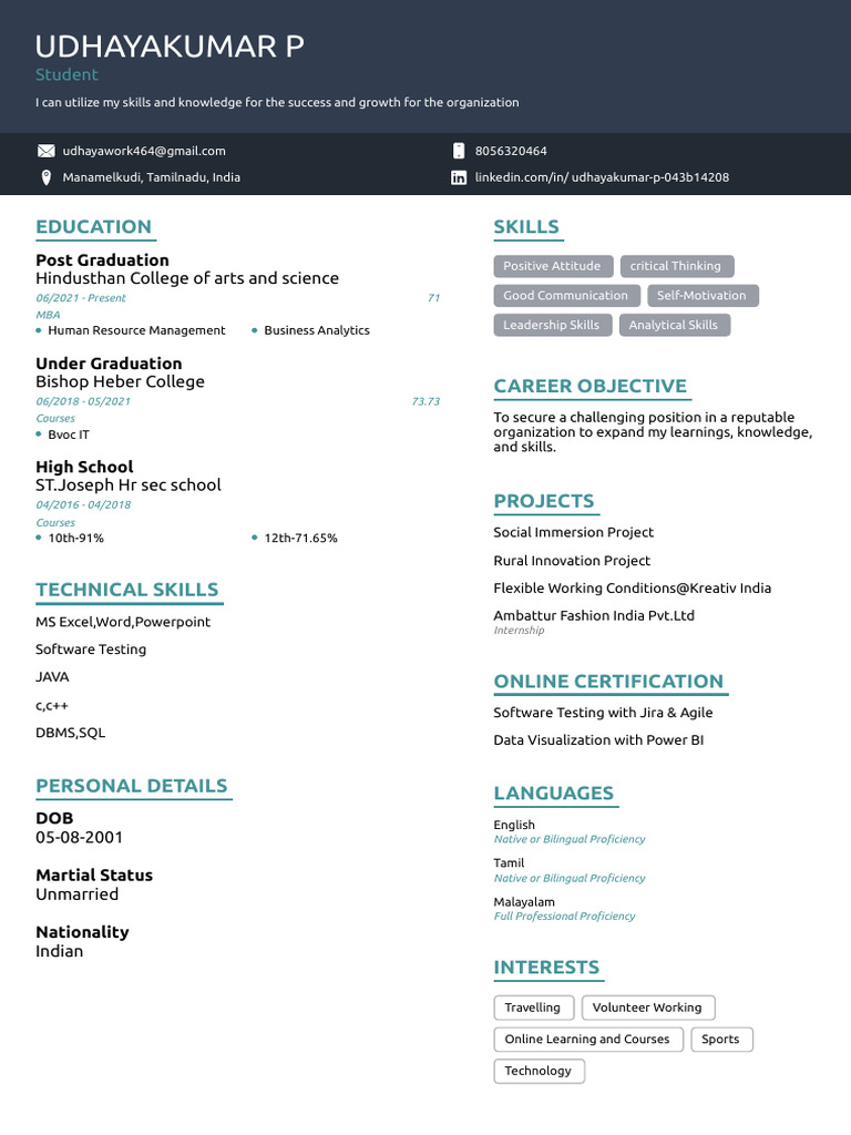 UDHAYAKUMAR | PDF | Computing