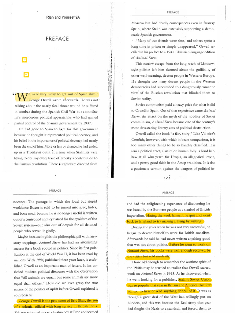 Animal+Farm-+Preface+& Amp +introduction (Final) + Rian+& Amp +youssef ...