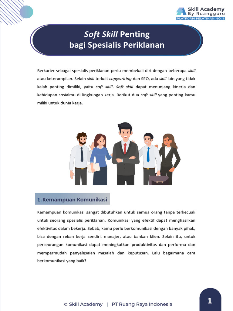 Soft Skill Penting Spesialis Iklan | PDF