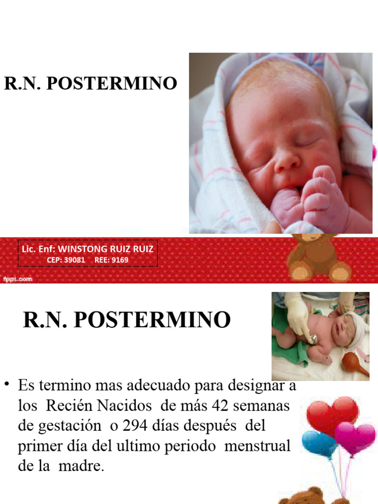 Cuidados del Recién Nacido Postérmino | PDF | El embarazo | Parto