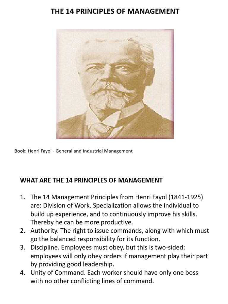 The 14 Principles of Management | PDF | Business | Social Psychology