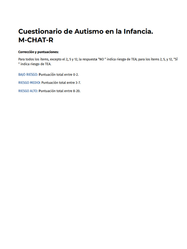 M-CHAT-R | PDF