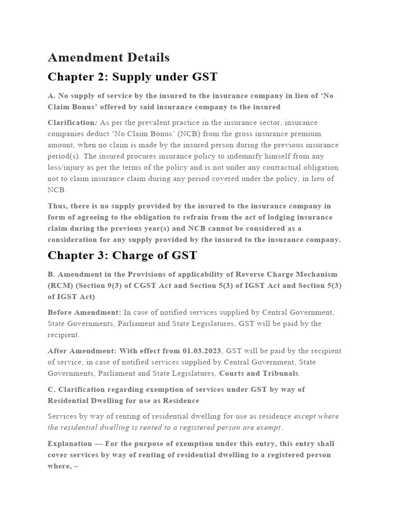 Amendment Details Nov 23 Idt | PDF | Insurance | Business