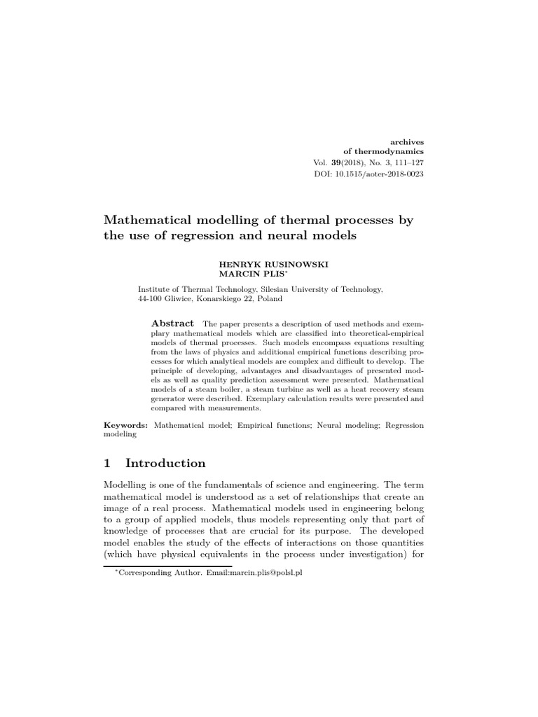 Rusinowski | PDF | Least Squares | Coefficient Of Determination