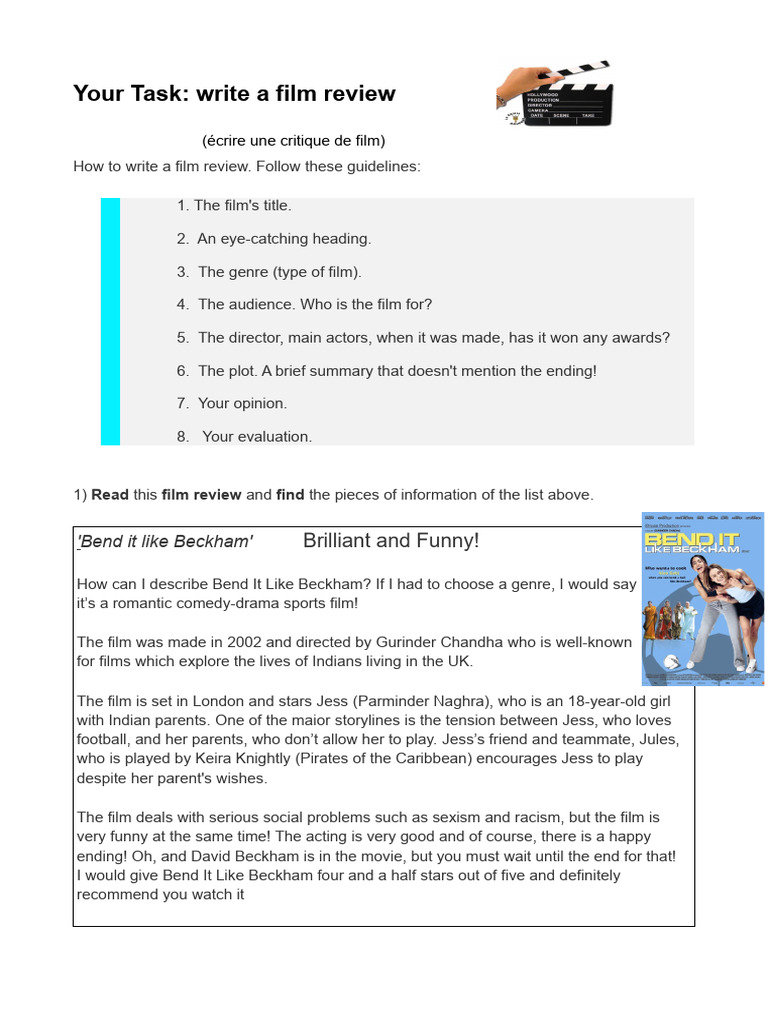 Write A Film Review Eleve | PDF