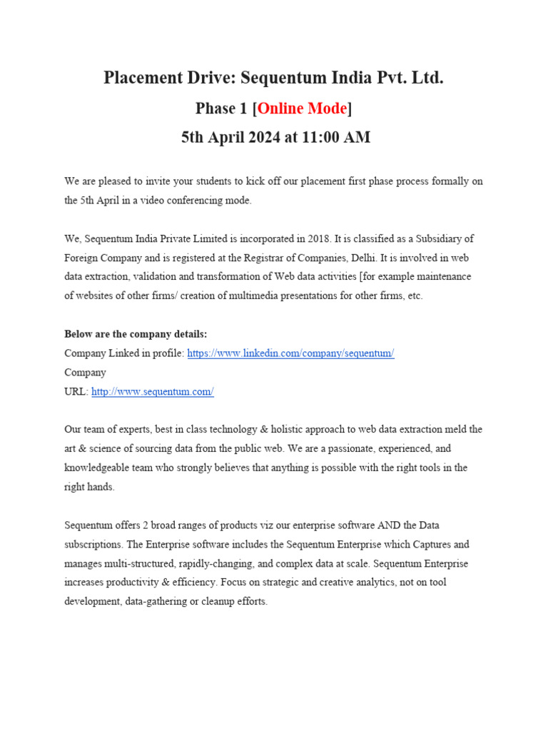 Placement | PDF | Cloud Computing | World Wide Web