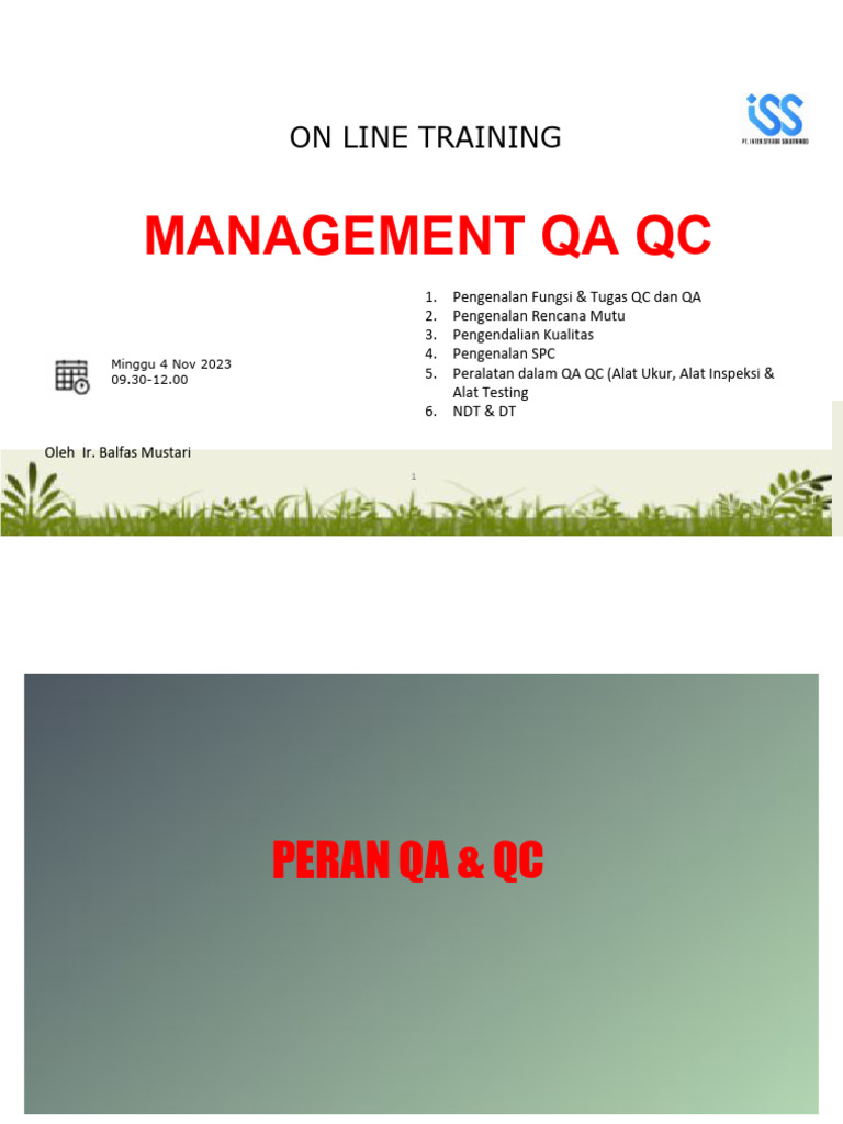 QA Dan QC | PDF