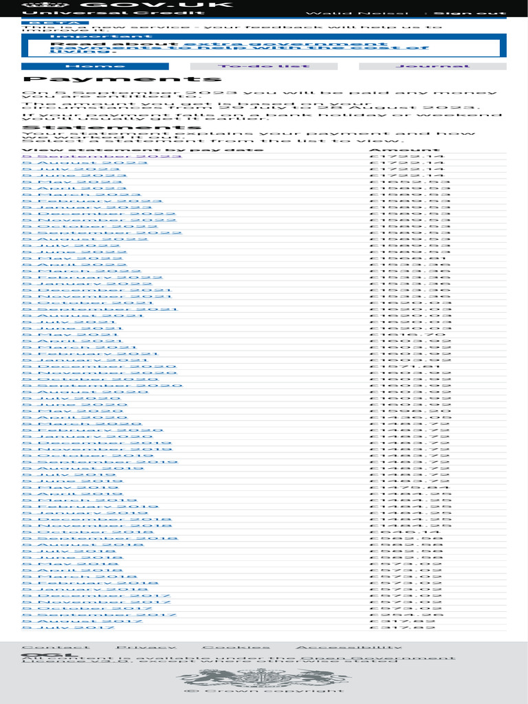 Payments - Universal Credit | PDF | Business Law
