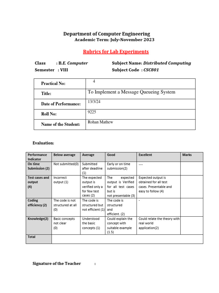 DC 9225 Exp4 | PDF | Scalability | Computing