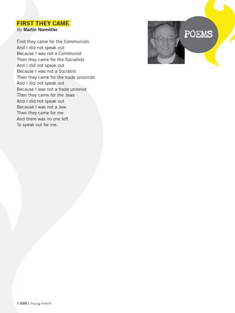 First They Came by Martin Niemöller - 0 | PDF