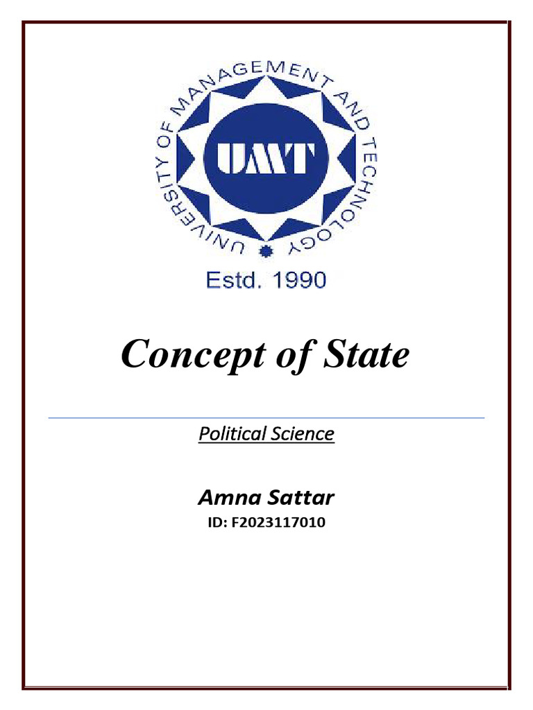 Understanding the Concept of State | PDF | State (Polity) | Governance