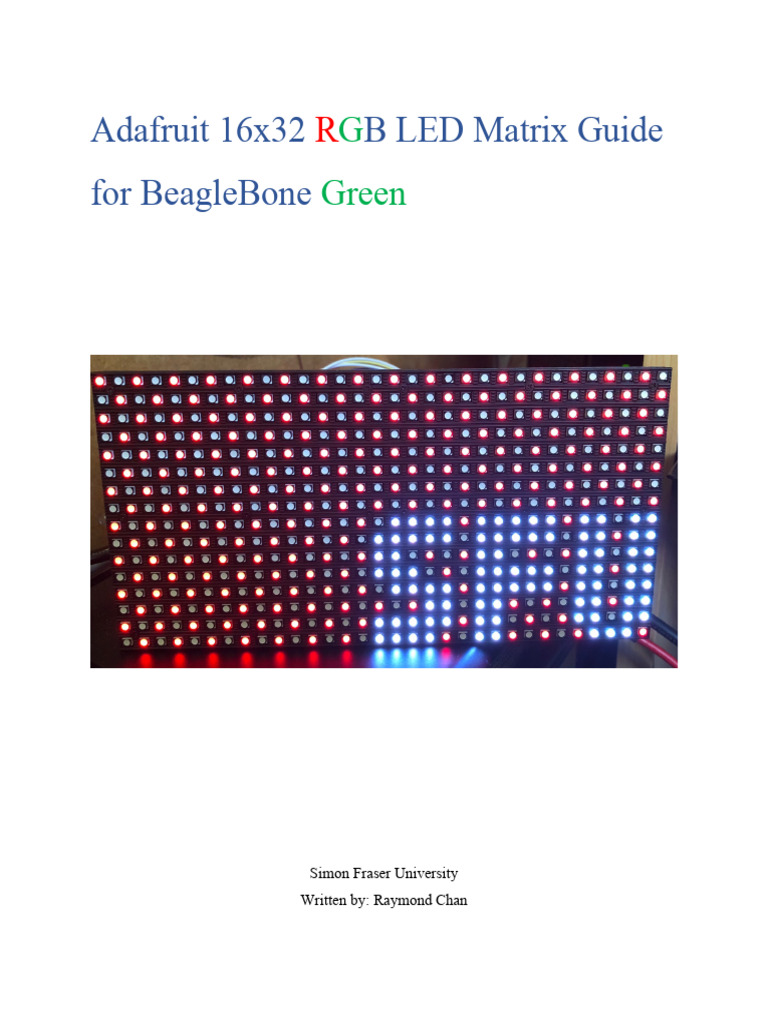 Adafruit 16 X 32 LEDMatrix Guide | Download Free PDF | Electronics | Computer Engineering