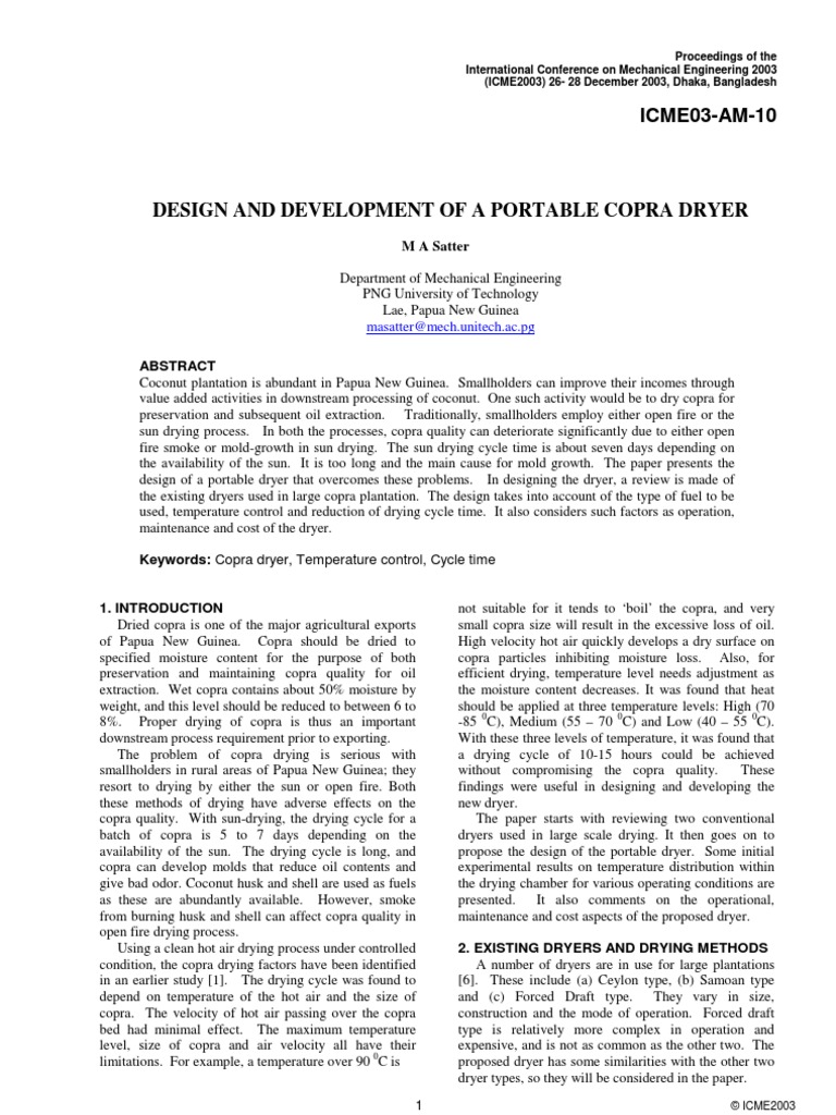 Design Copra Dryer | PDF | Clothes Dryer | Combustion