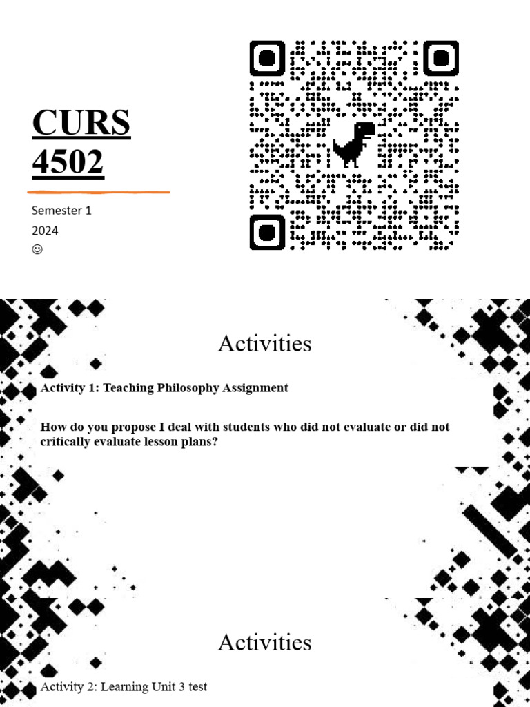 CURS 4502 W8 - Learning Unit 3 and 4 | PDF | Educational Assessment ...