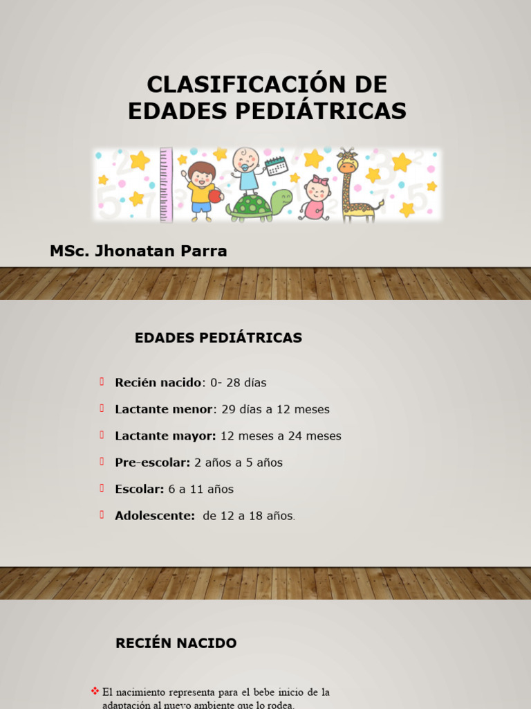 Clasificación de Edades Pediátricas | PDF | Adolescencia | Aprendizaje