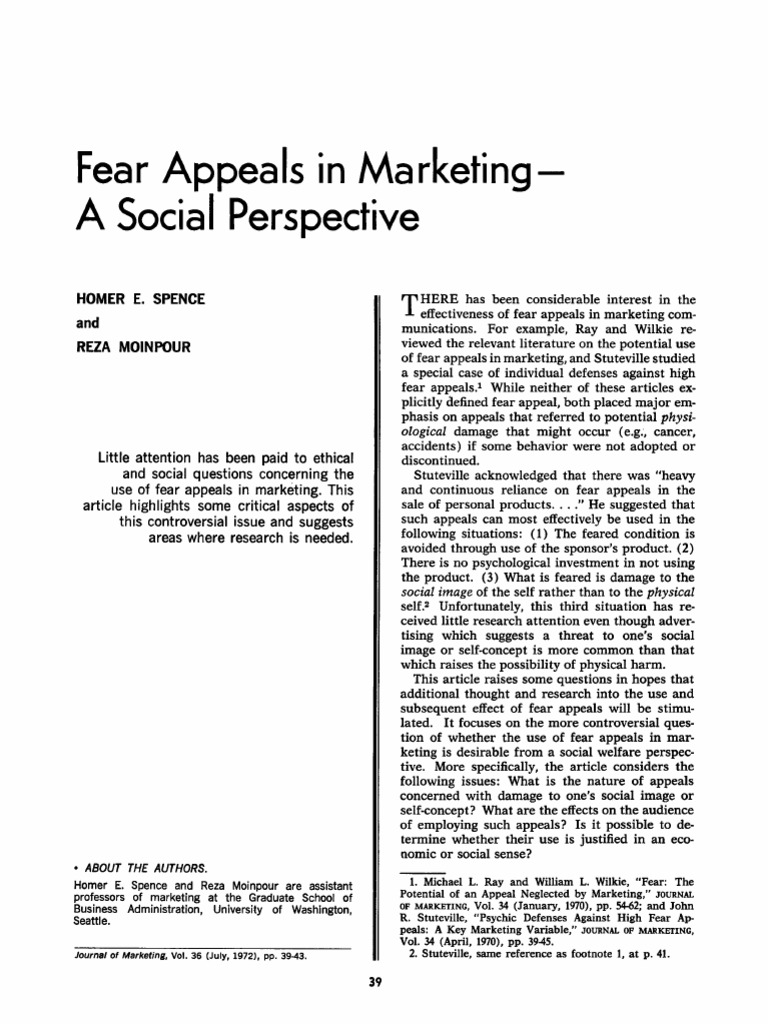 Spence 1972 | PDF | Anxiety | Fear