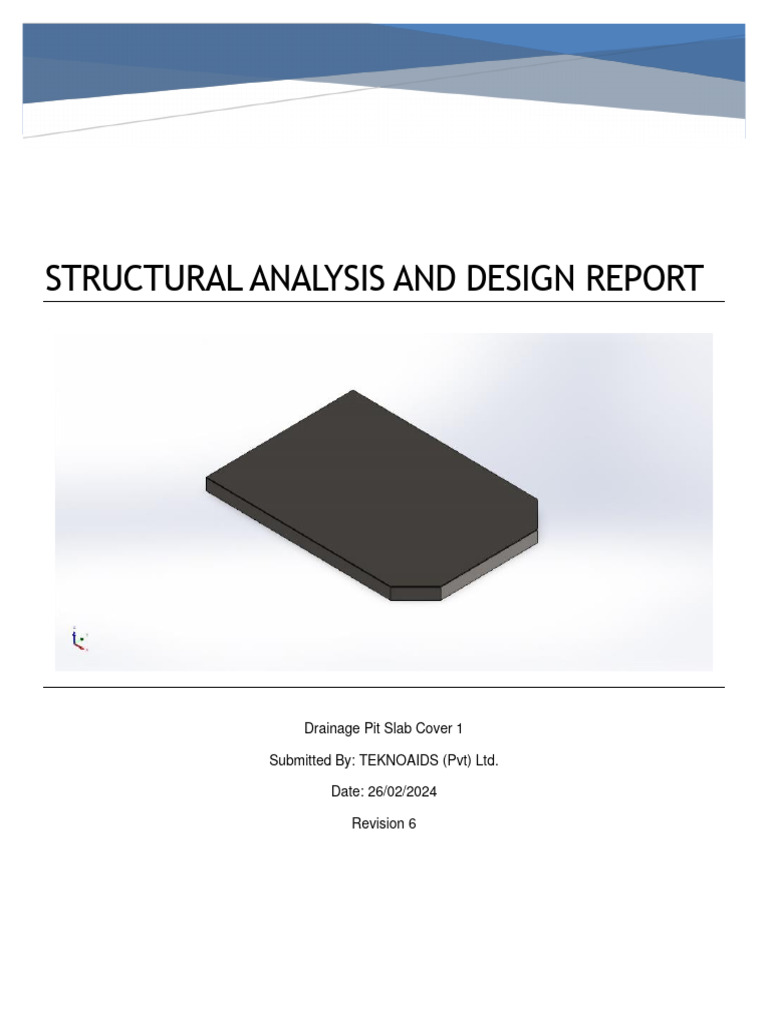 Drainage Pit Slab FEA Analysis Report | PDF | Strength Of Materials ...