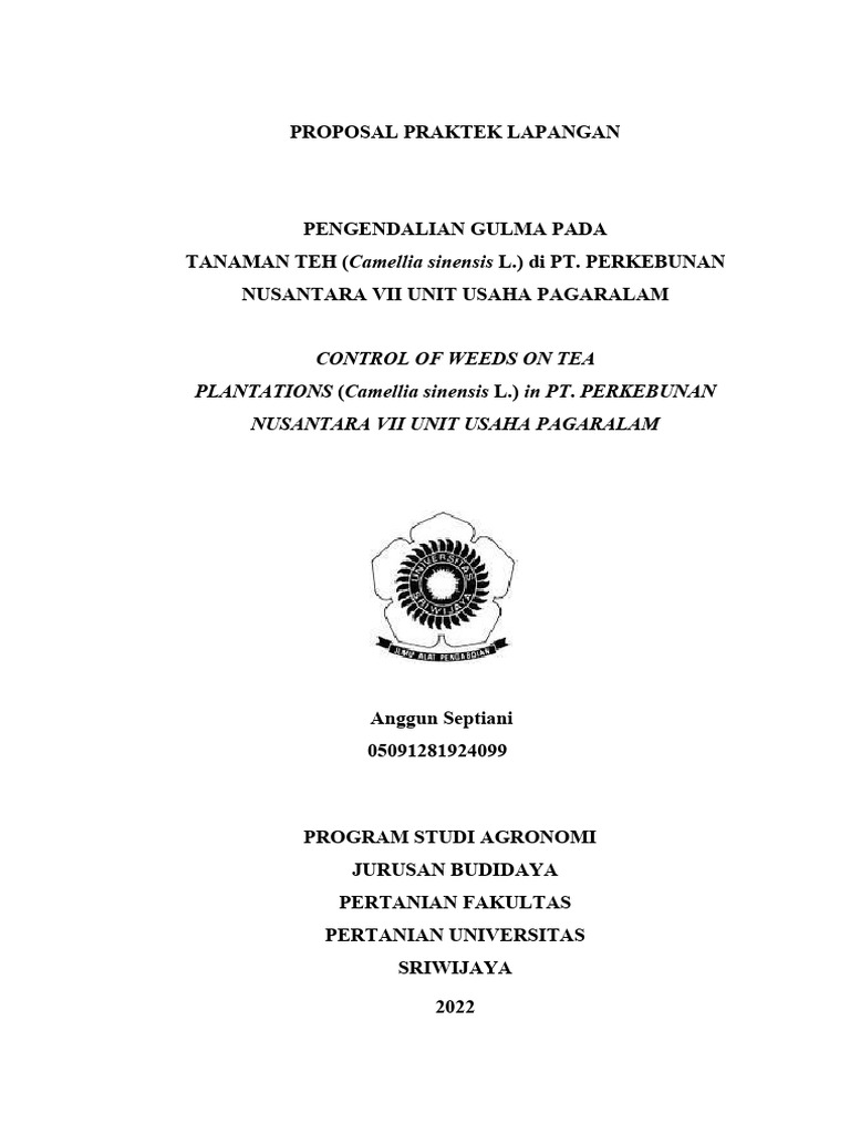Proposal Praktek Lapangan | PDF
