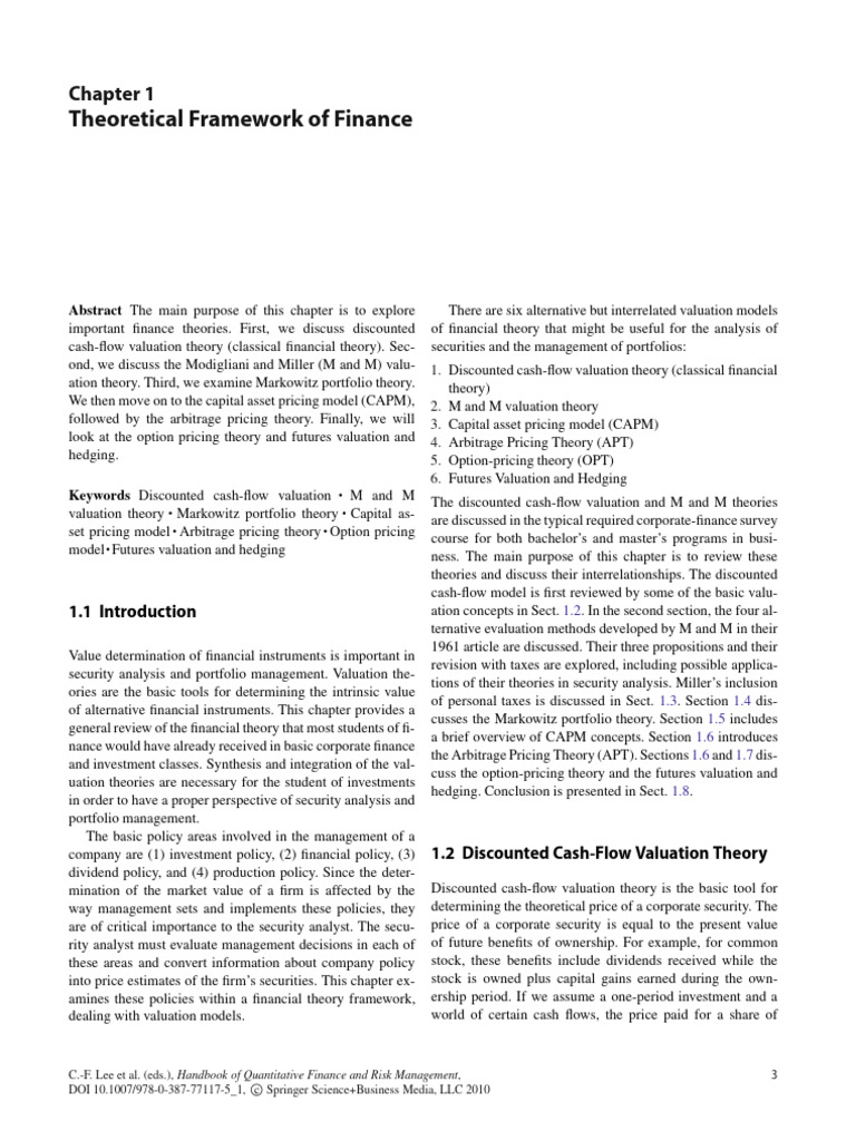 Key Finance Valuation Theories Explained | PDF | Bonds (Finance ...