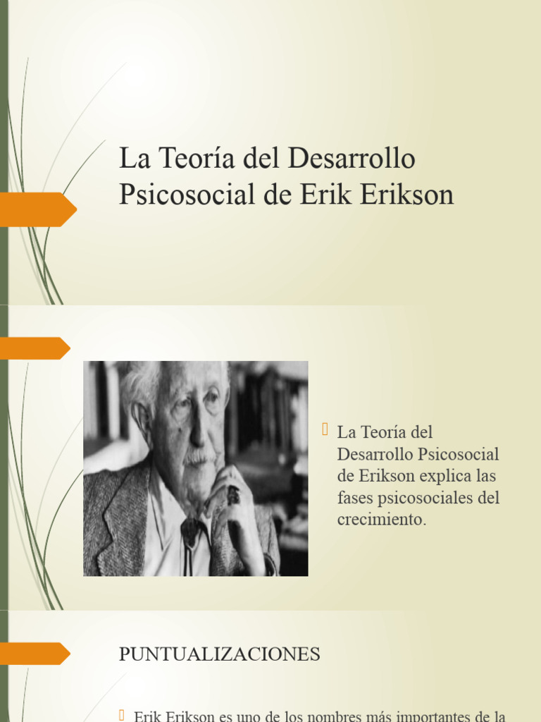 La Teoría Del Desarrollo Psicosocial de Erik Erikson | PDF | Carné de identidad | Sicología