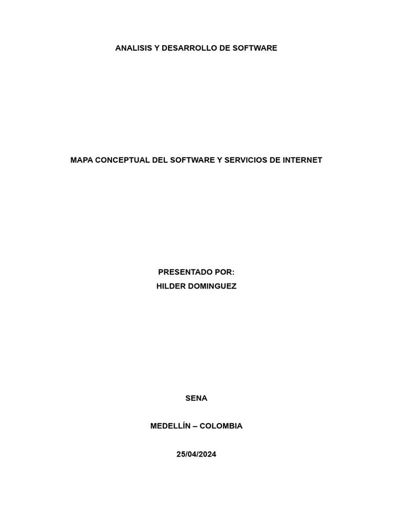 Mapa Conceptual de Software e Internet | PDF | Informática