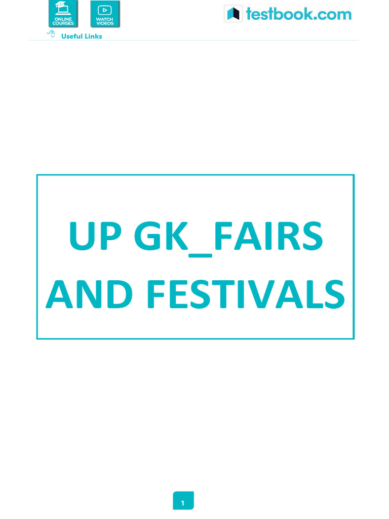 Fairs and Festivals PDF | PDF