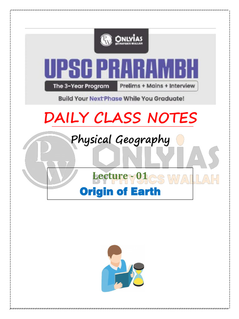Physical Geography 01 - Daily Class Notes | PDF | Stars | Sun