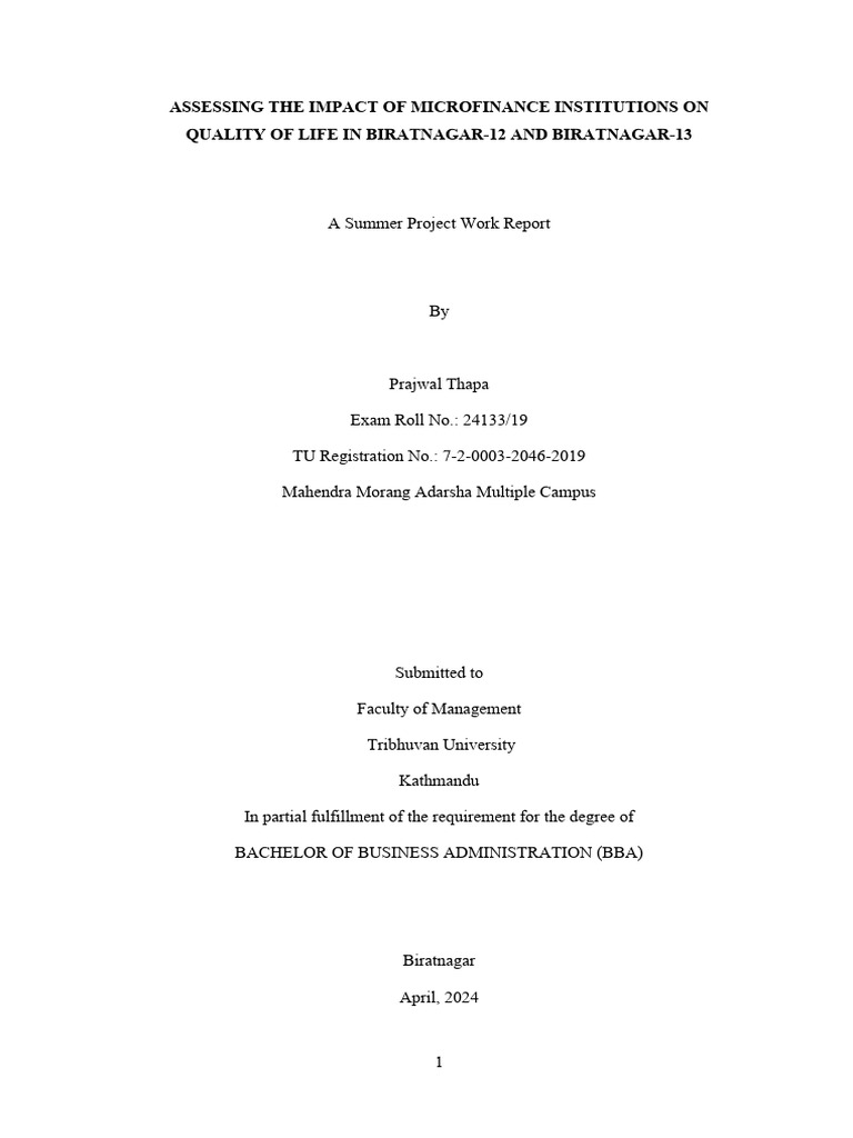 Microfinance | PDF | Microfinance | Financial Inclusion