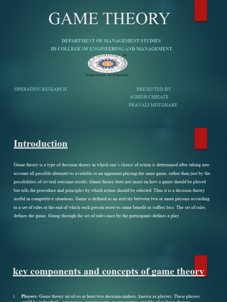 Game Theory | PDF | Game Theory | Decision Theory