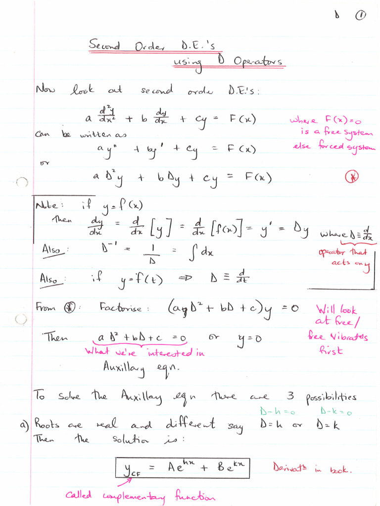 3 - 1 - D Operators Free Vibration | PDF