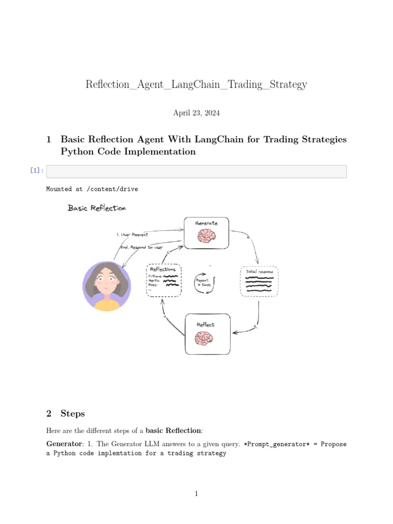 Reflection Agent Using LangChain For Trading Strategy | PDF | Applied Mathematics | Software ...
