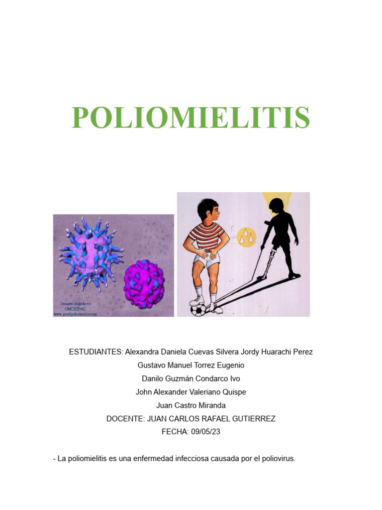 POLIOMIELITIS Word | PDF | Especialidades Medicas | Medicina CLINICA