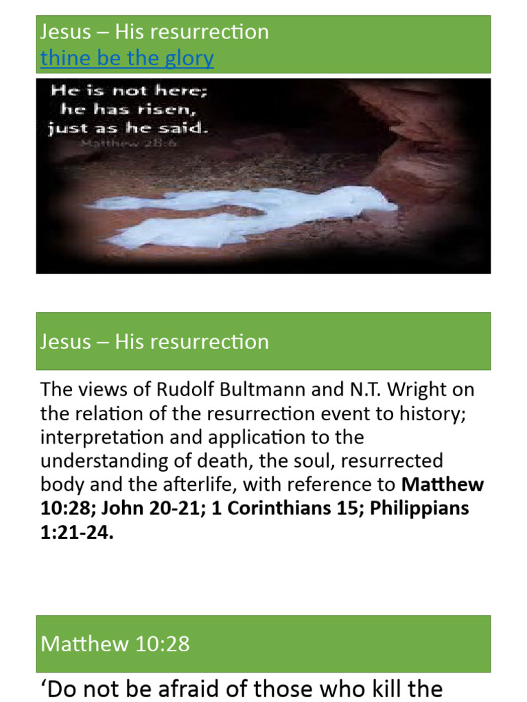 1 B Jesus E28093 His Resurrection | PDF | Resurrection Of Jesus | Jesus